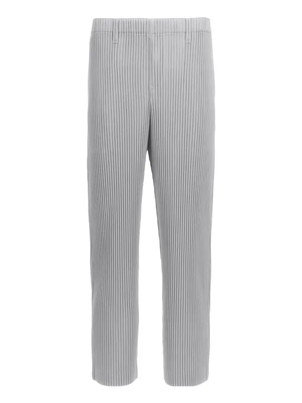 Issey Miyake Pleated Straight-leg Trousers - Grey