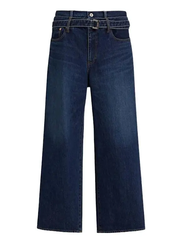 Sacai Belted Denim Jeans - Black