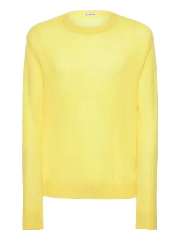 JIL SANDER Round-neck Wool Sweater - Yellow