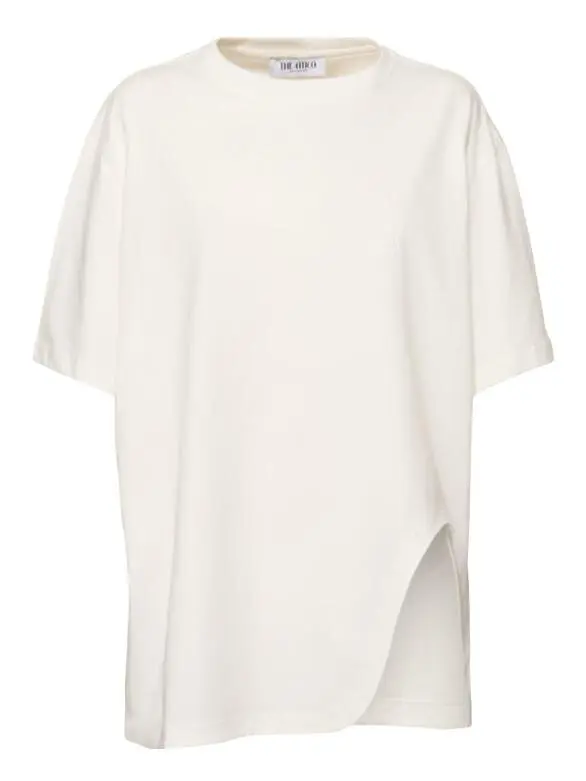 Attico Round Neck Short Sleeve T-shirt - White