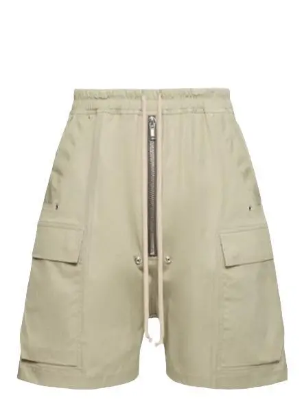 Rick Owens Elasticated Drawstring Waist Cargo Shorts - Celadon