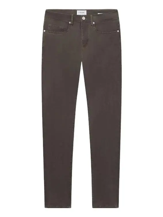 FRAME L'homme Slim Brushed Twill Jeans - Black
