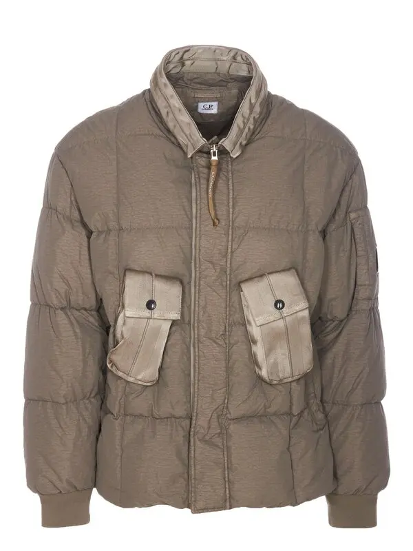 C.P. COMPANY Quilted Jacket With Zip Up - Multicolor
