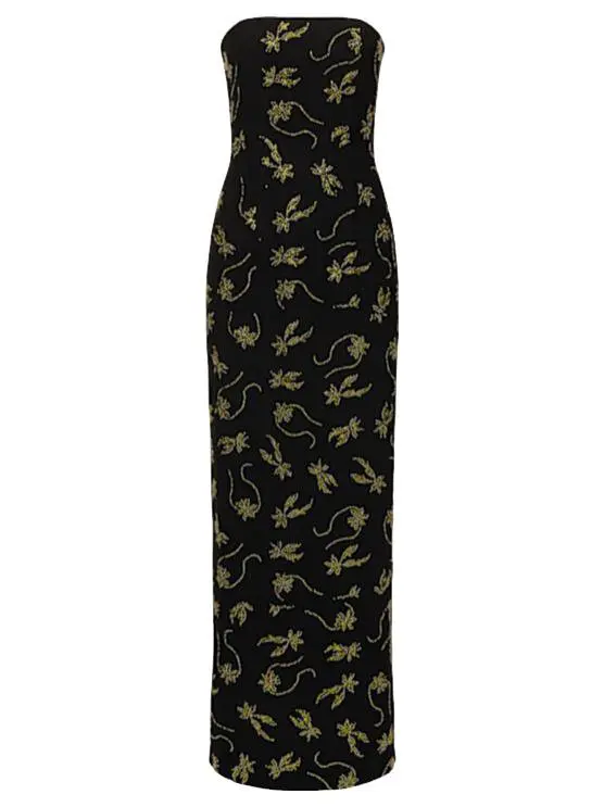 16Arlington Frasia Embellished Crepe Gown - Black