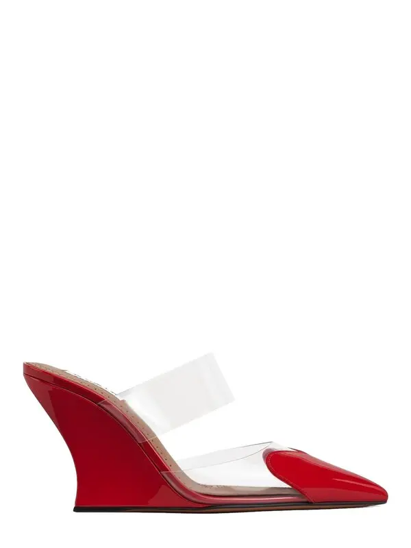 Alaïa Pointed Toe Wedge Sandals - Red