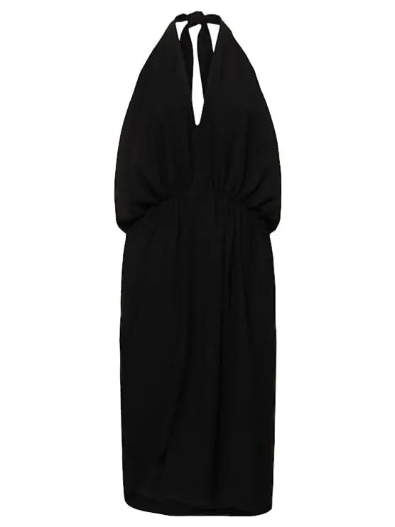 16Arlington Vide Halterneck Dress - Black