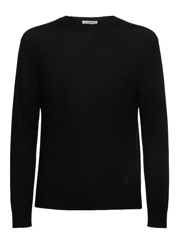 JIL SANDER Wool Crewneck Sweater - Black