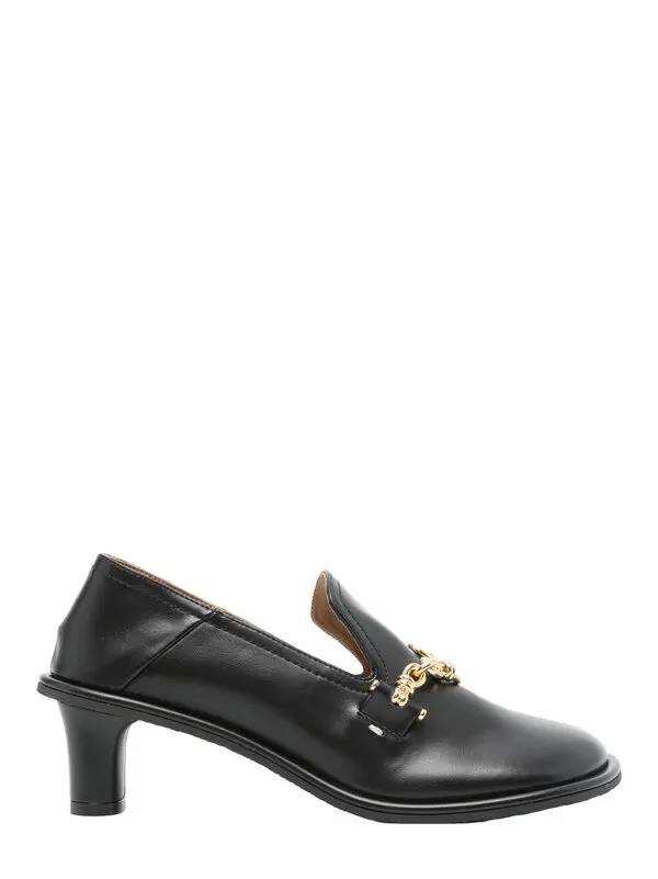 Stella McCartney Chain Detail High Heel Loafers - Black