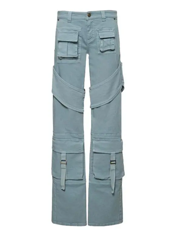 Blumarine Canvas Cargo Pants - Gray