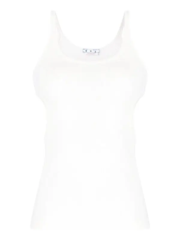 Off-White Cut-out Detailed Vest Top - White