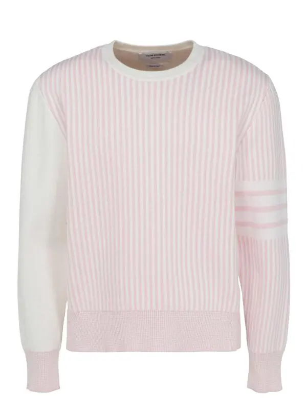 Thom Browne Four-stripe Bar Jumper - Pink