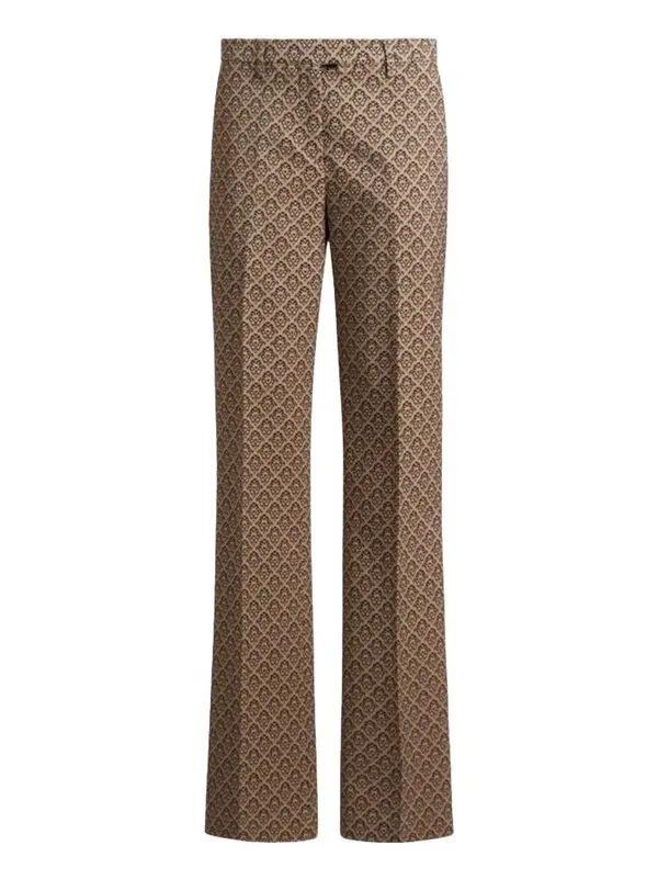 Etro Damask Pattern Trousers - Brown