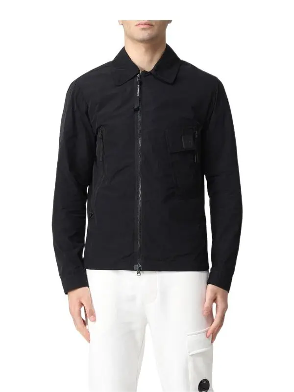 C.P. COMPANY Zip Up Fitted Jacket - Black