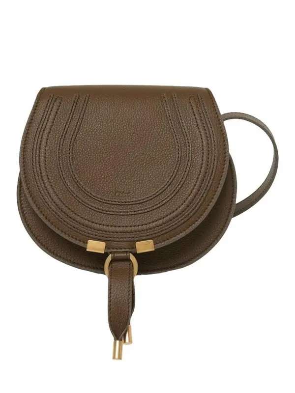 Chloé Marcie Foldover Small Saddle Bag - Deep Khaki