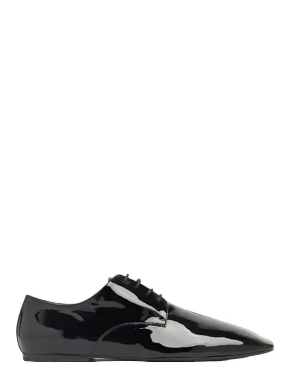 Dries Van Noten Patent Leather Lace-up Shoes - Black