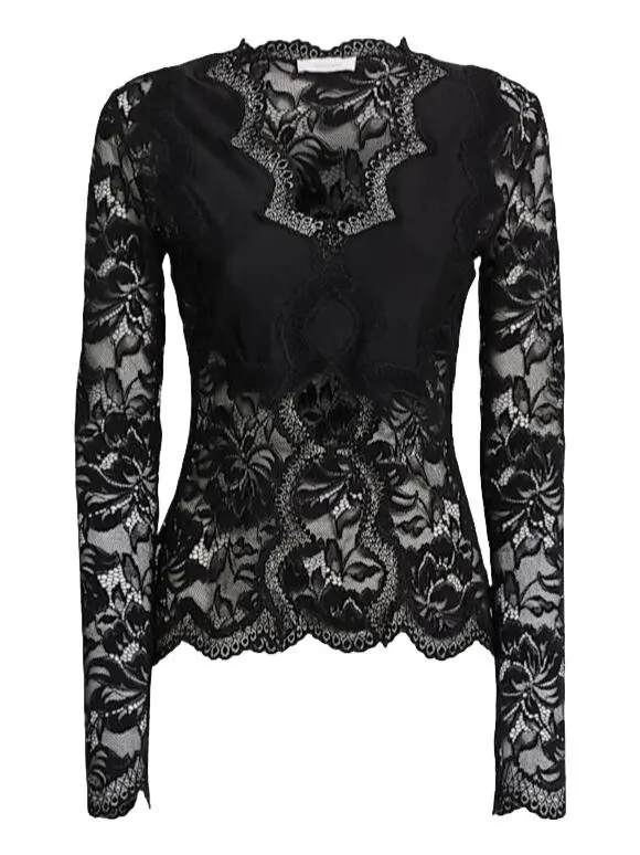 Rabanne Lace Top - Black