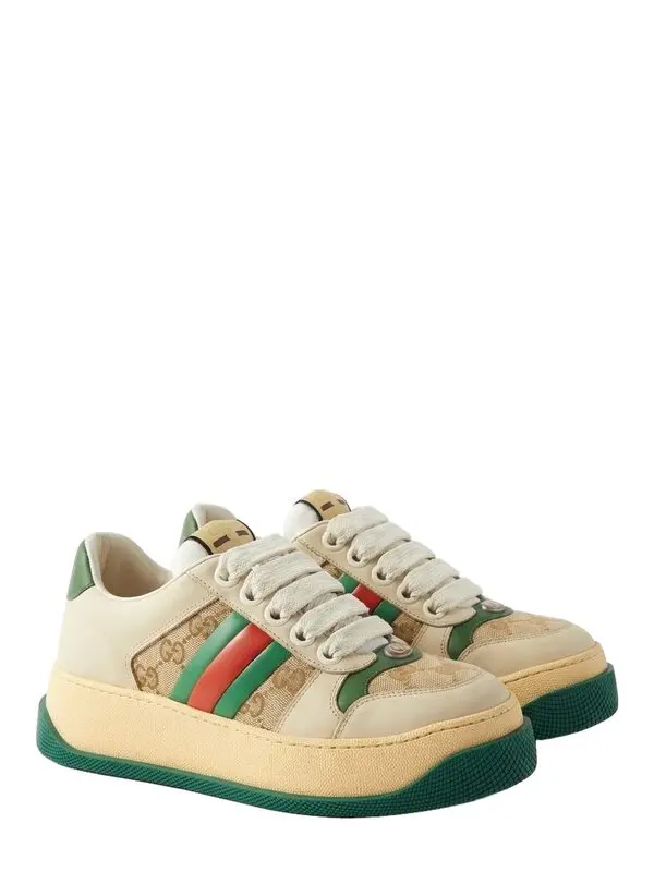 Gucci Panelled Low-top Sneakers - Nude