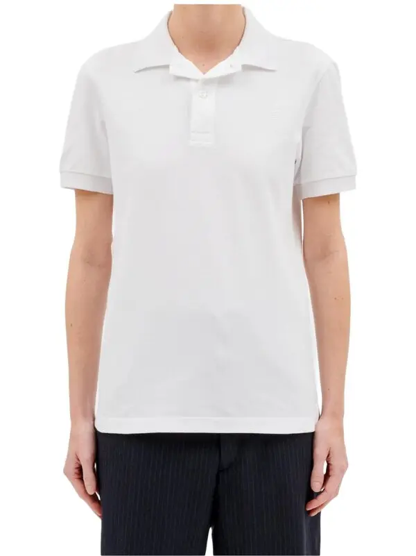 MAISON MARGIELA Four-stitch Short-sleeve Polo Shirt - White