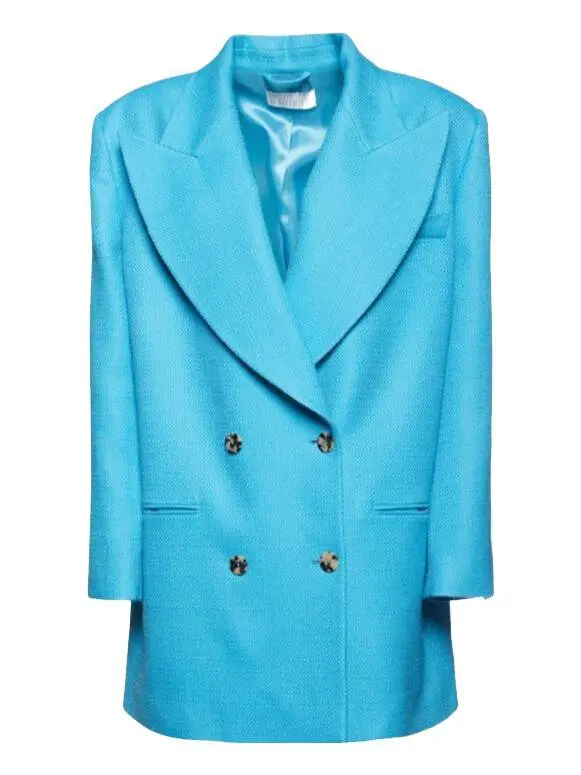 Giuseppe Di Morabito Textured Wool Oversize Blazer - Blue