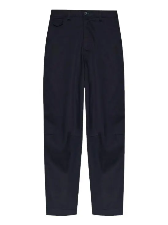 Paul Smith Tapered Trousers With Logo Patch - Navy Blue