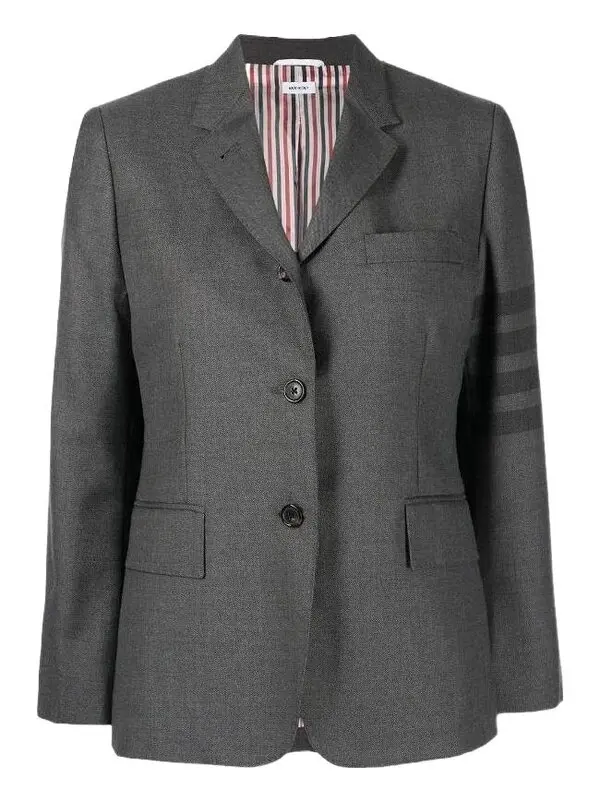 Thom Browne 4-bar Single Breasted Blazer - Medium Gray