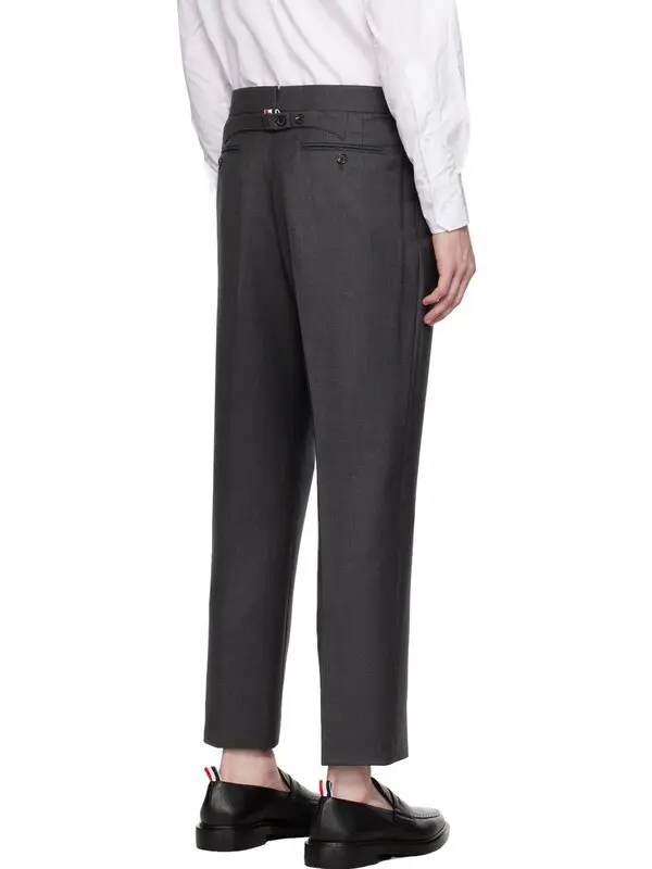 Thom Browne Super 120s Twill Trousers - Dark Gray