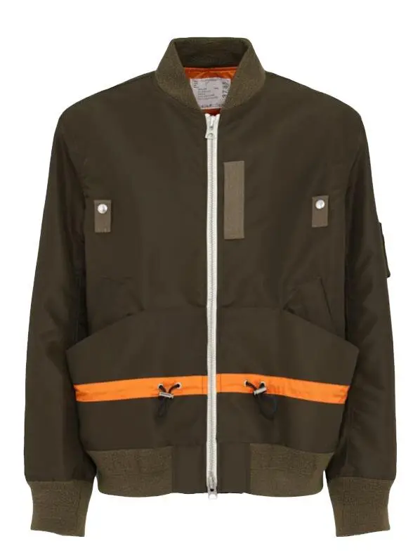 Sacai Nylon Twill Bomber Jacket - Green