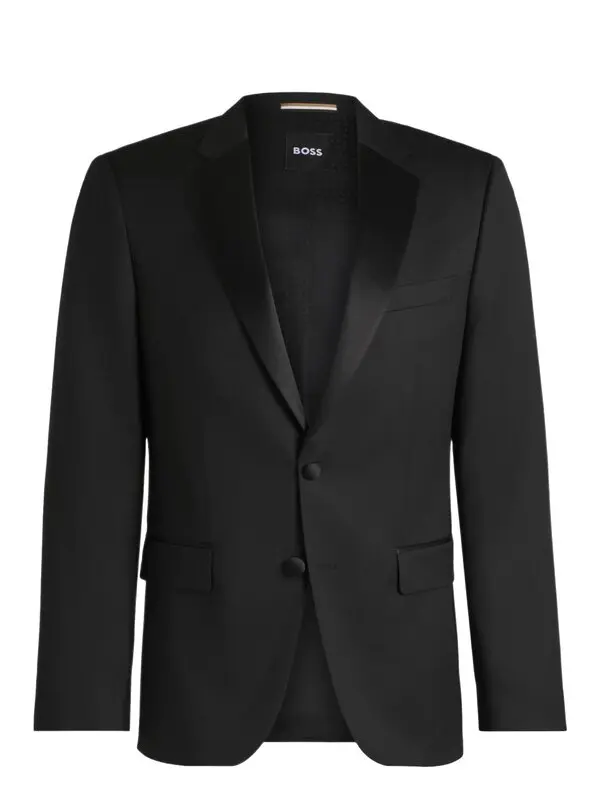 Hugo Boss Single-breasted Tailored Blazer - Black