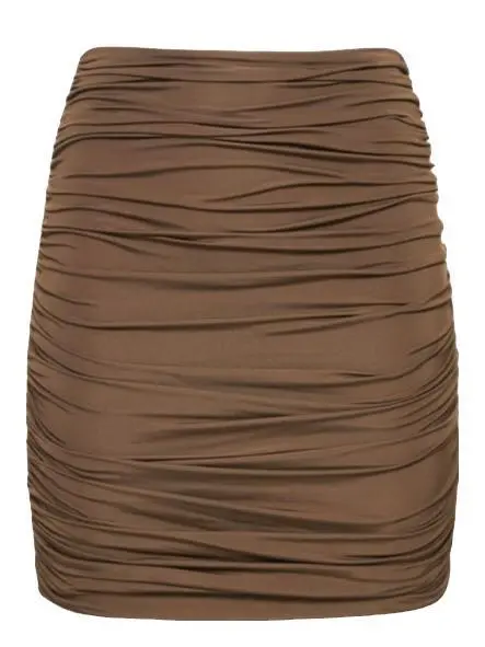 Giuseppe Di Morabito Ruched Jersey Mini Skirt - Brown