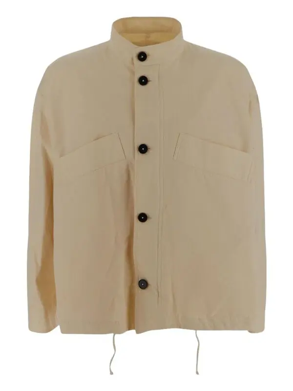 JIL SANDER Long Sleeve Button-fastening Jacket - Nude