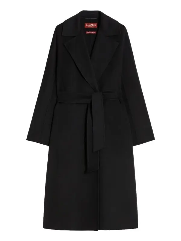 Max Mara Belted Mid-length Coat - Black