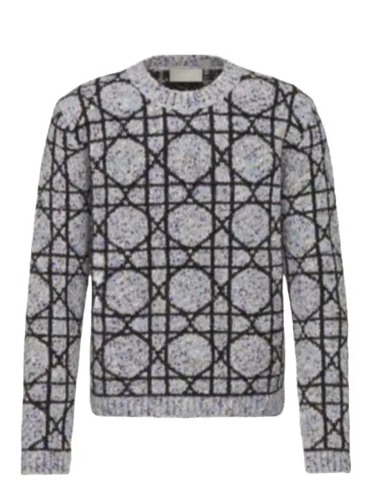 Dior Cannage Knit Sweater - Gray