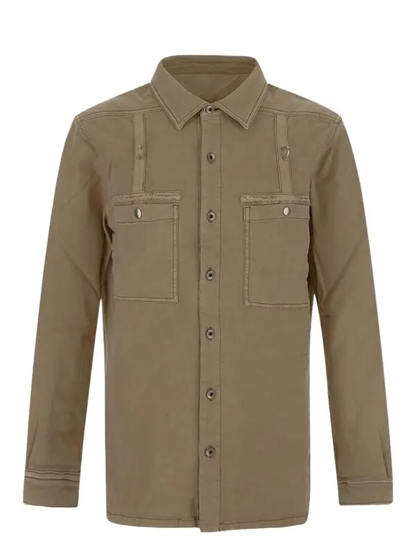 Rick Owens Long Sleeve Shirt Jacket - Brown