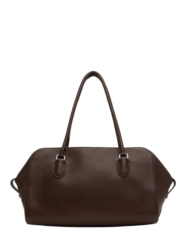 THE ROW Logo Handbag - Dark Brown