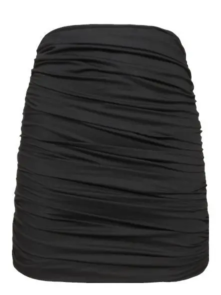 Giuseppe Di Morabito Ruched Stretch Poplin Mini Skirt - Black