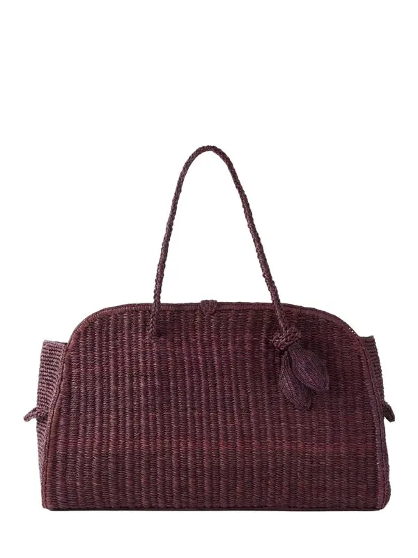 Jacquemus Woven Top Handle Shoulder Bag - Red