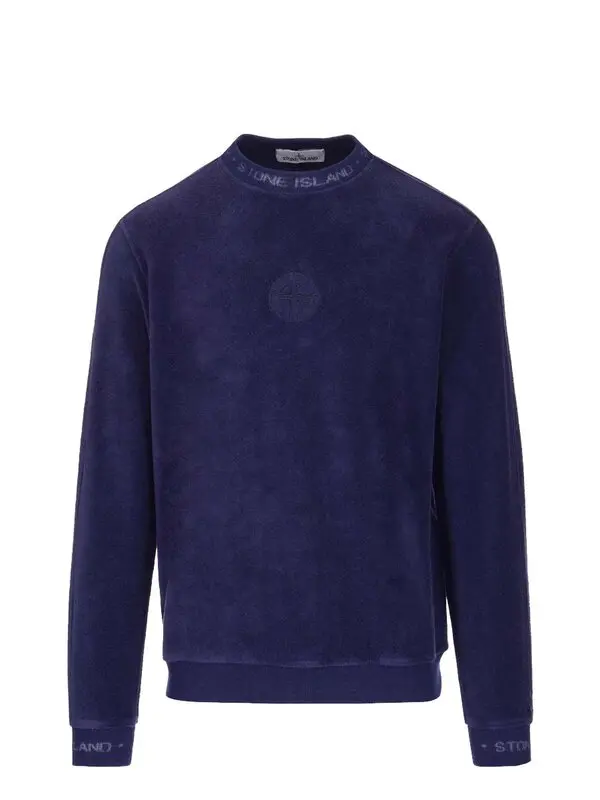Stone Island Compass Patch Sweatshirt - Royal Blue