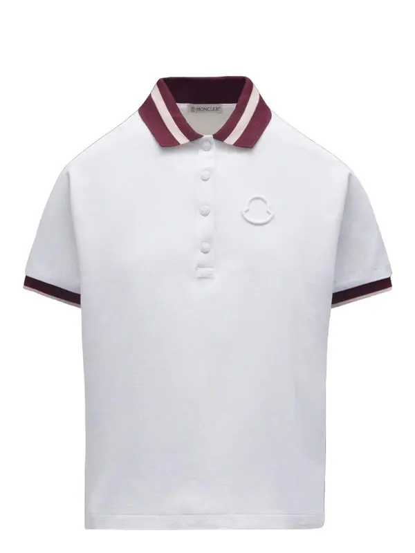 Moncler Logo Patch Polo Shirt - Optical White