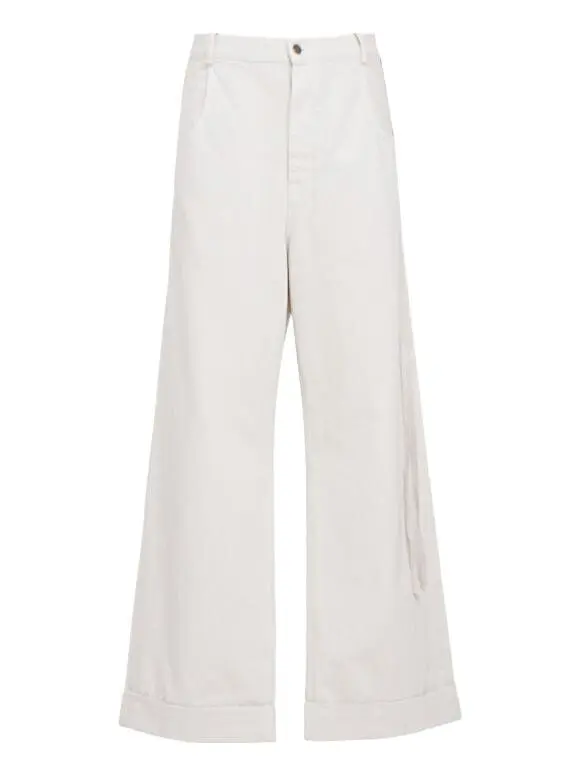 ANN DEMEULEMEESTER Michael High Comfort 5-pocket Pants - White