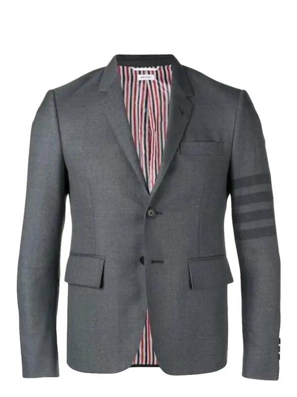 Thom Browne 4-bar High Armhole Sport Coat - Medium Gray