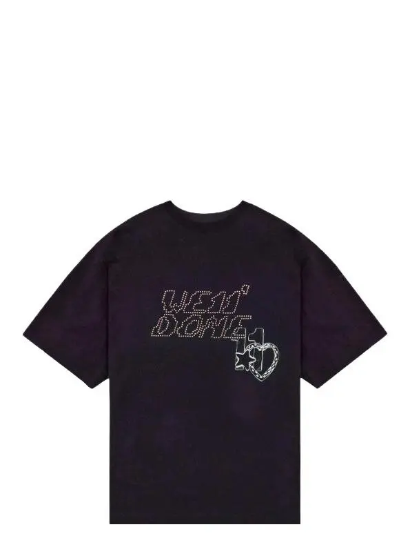 We11Done Stud-logo Short-sleeved T-shirt - Black