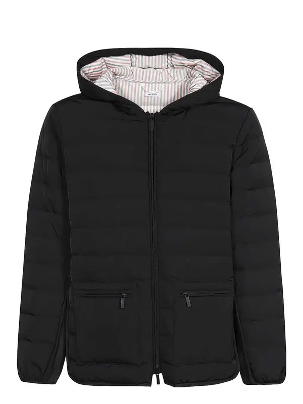 Thom Browne 4-bar Padded Hooded Jacket - Black