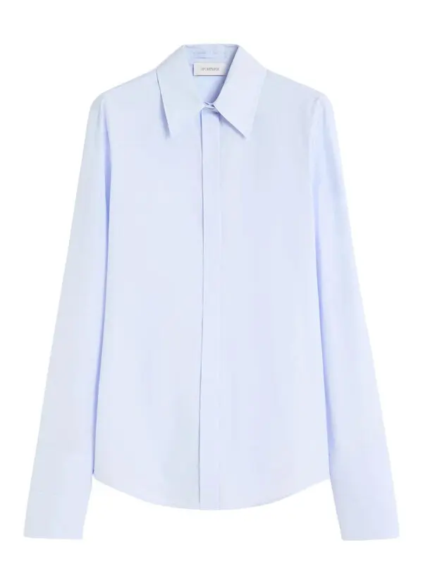 Sportmax Long Sleeve Shirt With Double Cuffs - Avio