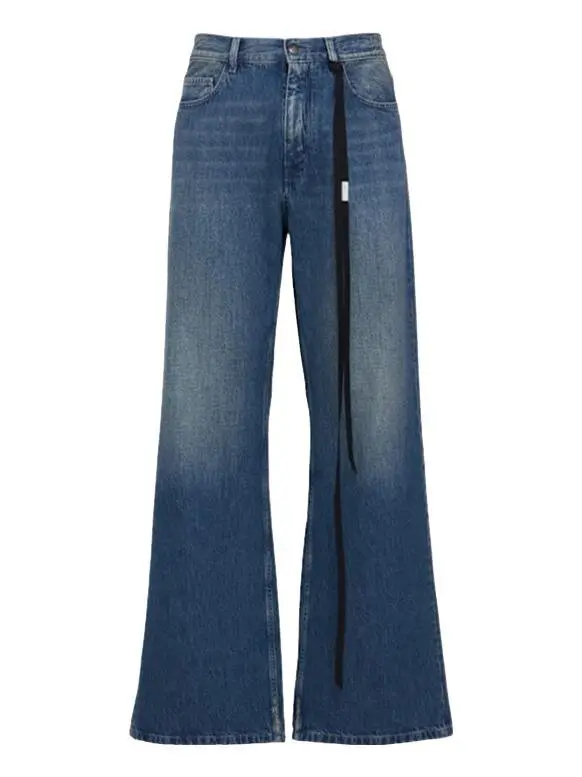 ANN DEMEULEMEESTER Modest Relaxed Bootcut Jeans - Blue