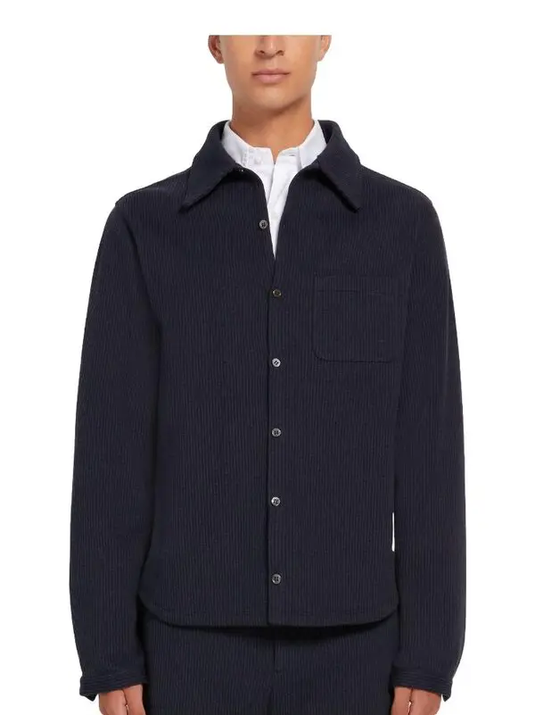 Thom Browne Corduroy Shirt Jacket - Navy Blue