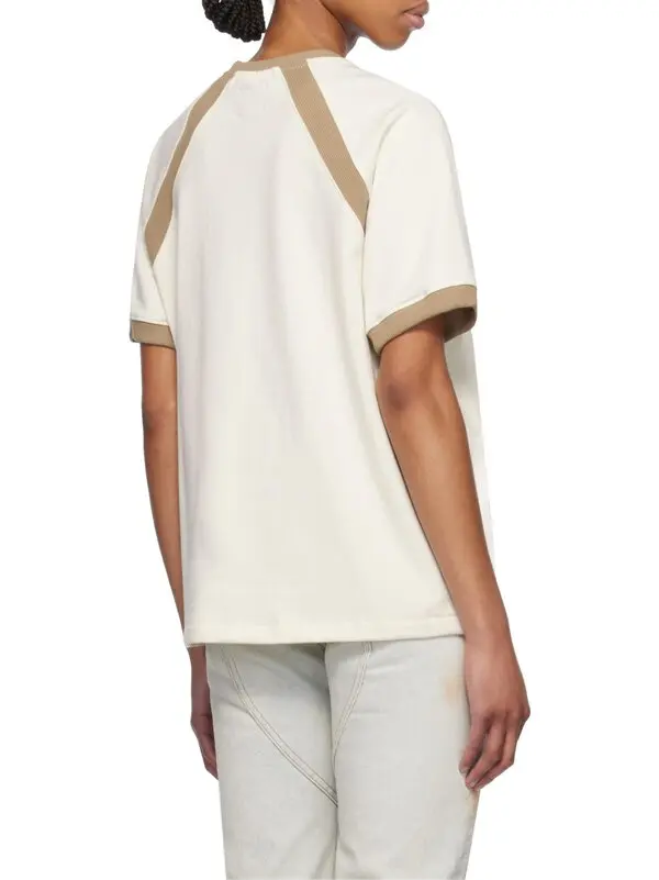 Rhude Round Neck Short Sleeve T-shirt With Logo Print - White