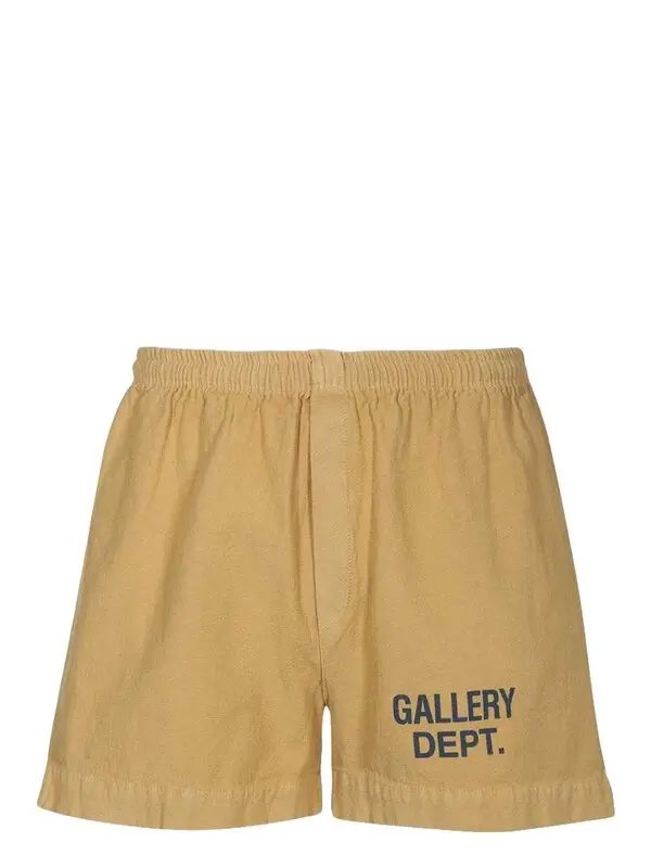 GALLERY DEPT. Logo Print Deck Shorts - Nude