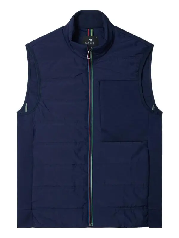 Paul Smith Quilted Zipped Vest - Black