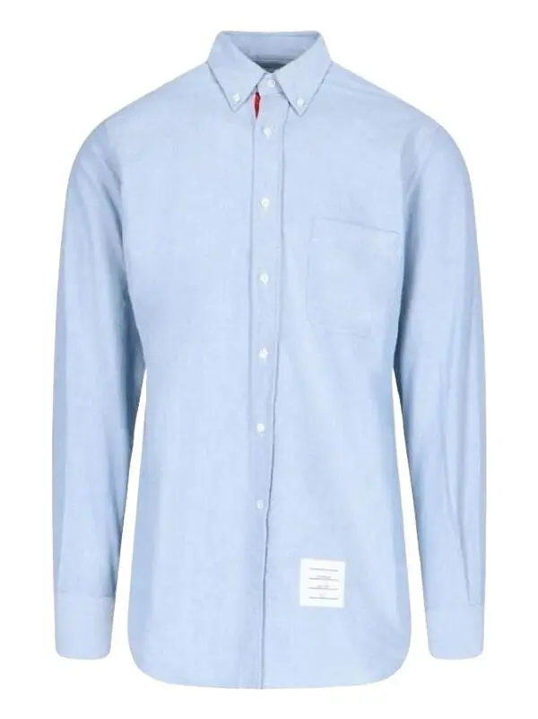 Thom Browne Collared Button-up Oxford Shirt - Blue