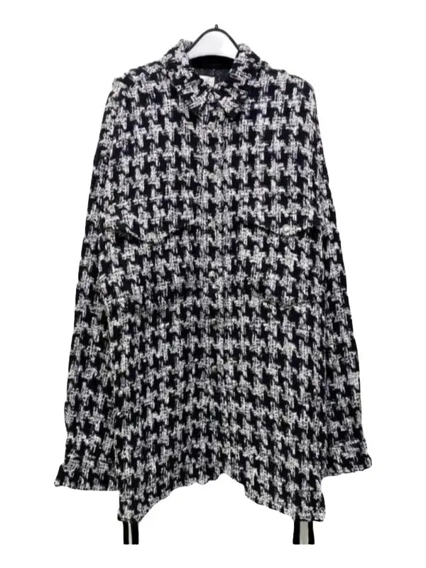Faith Connexion Tweed Button Casual Jacket - Black